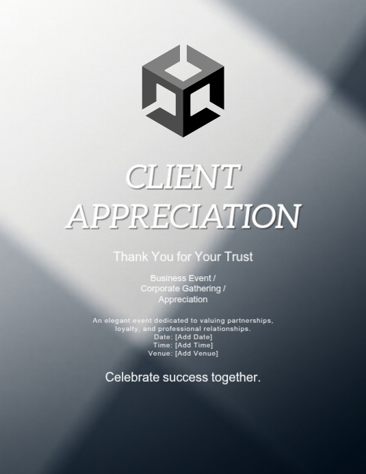 Luxury Client Appreciation Flyer Template with Editorial Corporate ...