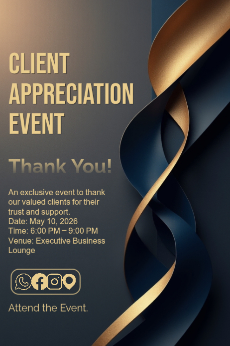 Luxury Client Appreciation Poster Template | PosterMyWall