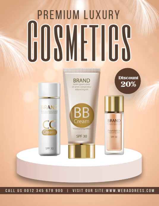 Luxury Cosmetics Flyer Template | PosterMyWall