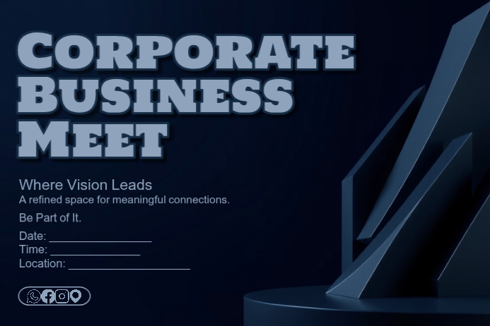 Luxury Dark Corporate Poster for Executive Branding Template | PosterMyWall