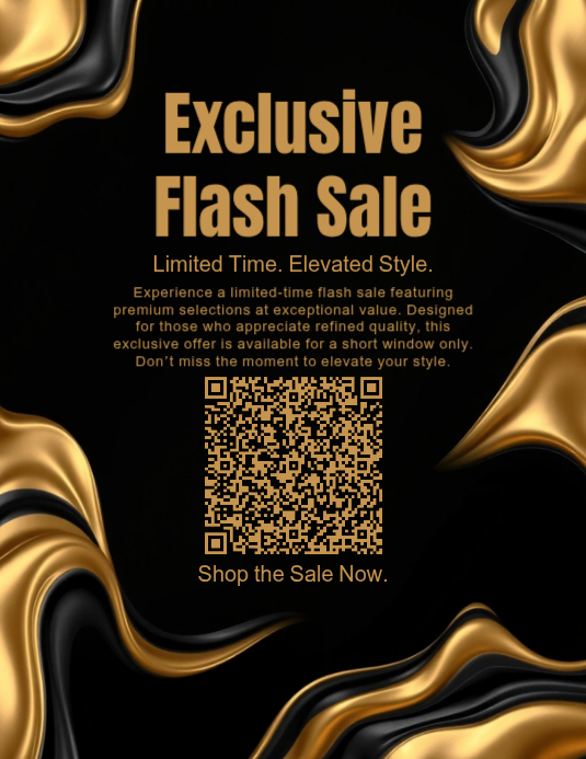 Luxury Flash Sale Abstract Flyer Design Template | PosterMyWall