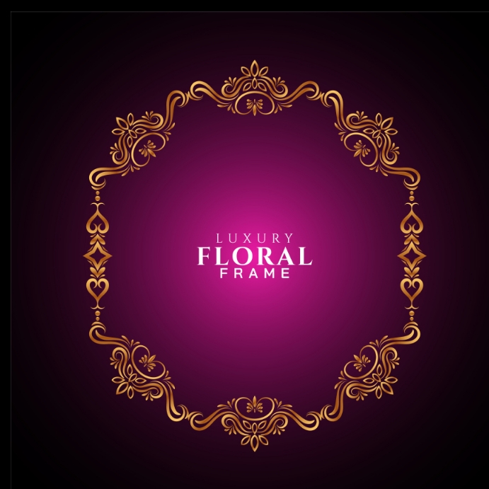 Copy of Luxury floral frame design | PosterMyWall