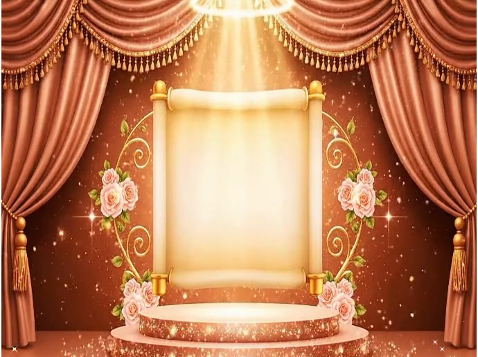 Luxury Gold Stage & Scroll Award Ceremony Video Template Instagram Post ...