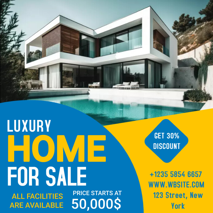 luxury home for sale Template | PosterMyWall