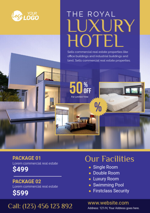 Copy of Luxury Hotel Flyer Template | PosterMyWall