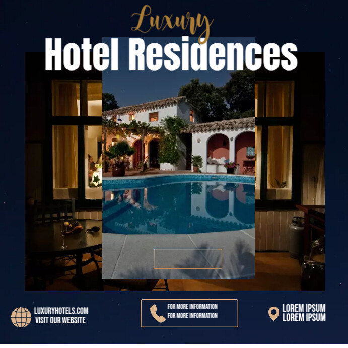 Luxury Hotel Residences Template | PosterMyWall