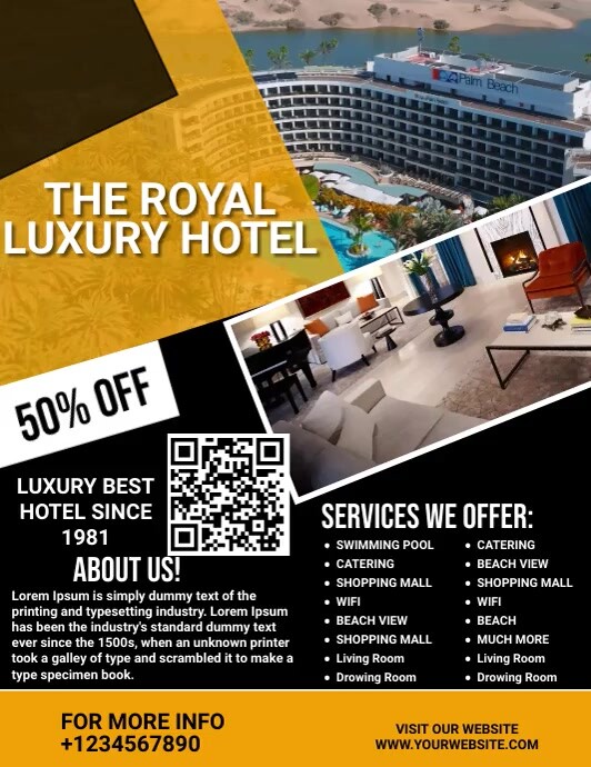 LUXURY HOTELS FLYER POSTER Template | PosterMyWall