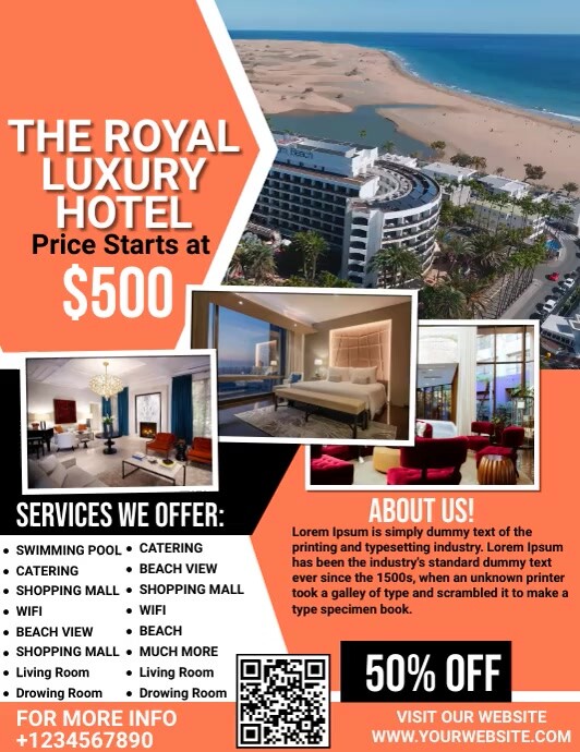 LUXURY HOTELS FLYER POSTER Template | PosterMyWall