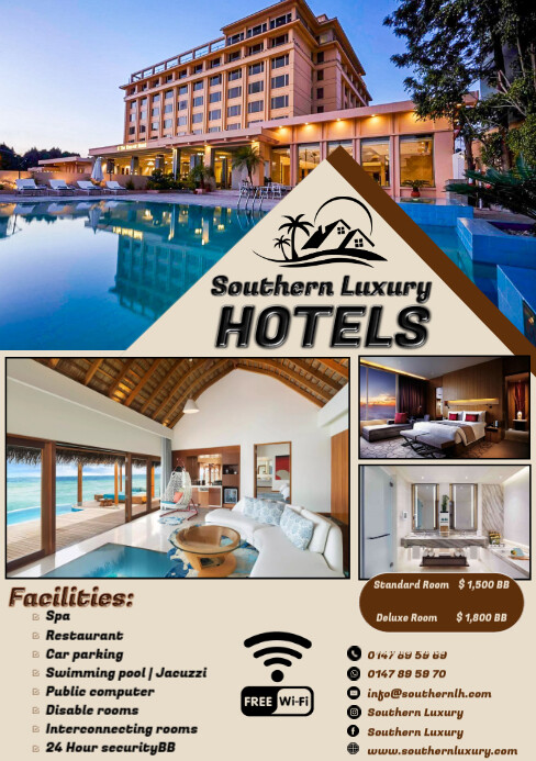LUXURY HOTELS FLYER POSTER Template | PosterMyWall