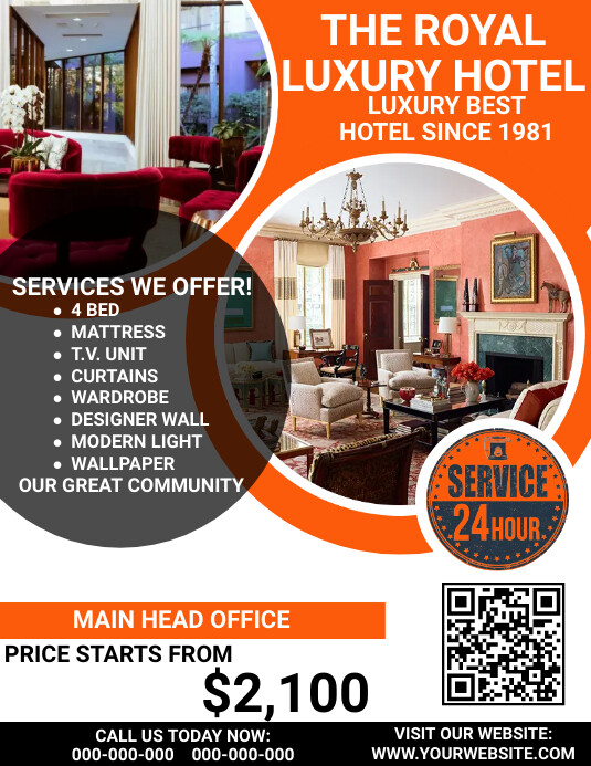 LUXURY HOTELS FLYER POSTER Template | PosterMyWall