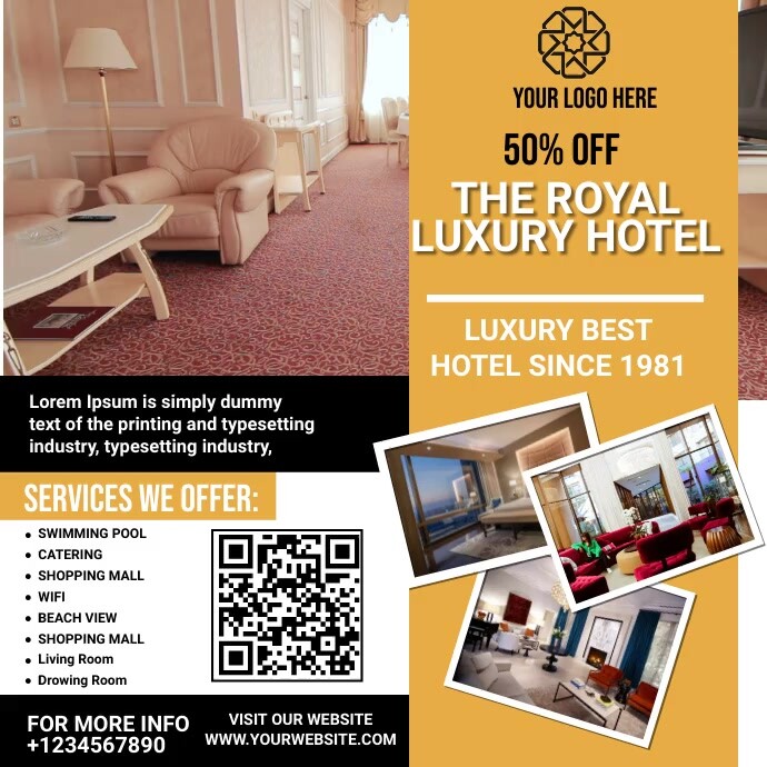 LUXURY HOTELS FLYER POSTER Template | PosterMyWall