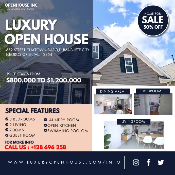 Luxury House For Sale Video Ads Template | PosterMyWall