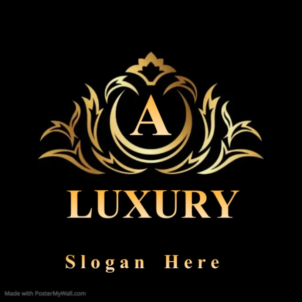 Luxury Logo Design,Gold Label Logo Template | PosterMyWall