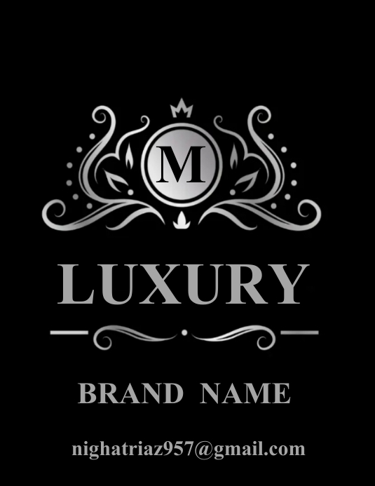 Desain Logo Mewah, Brosur Desain Logo Perak Templat | PosterMyWall