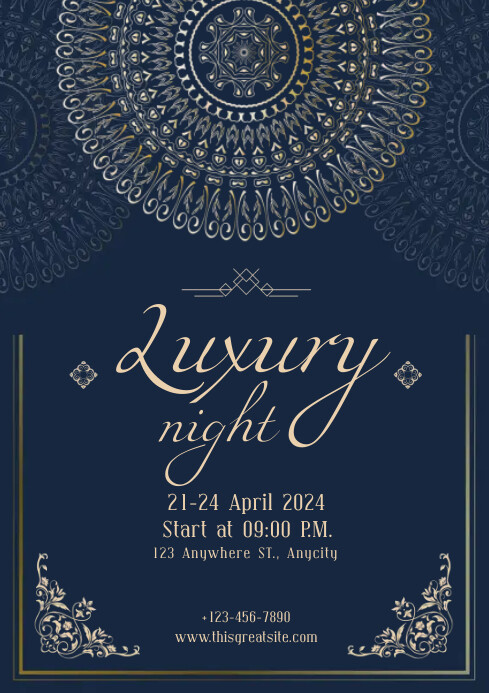 Luxury Night Event Template | PosterMyWall