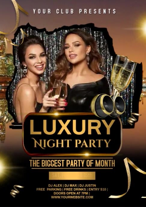 LUXURY NIGHT PARTY Template | PosterMyWall
