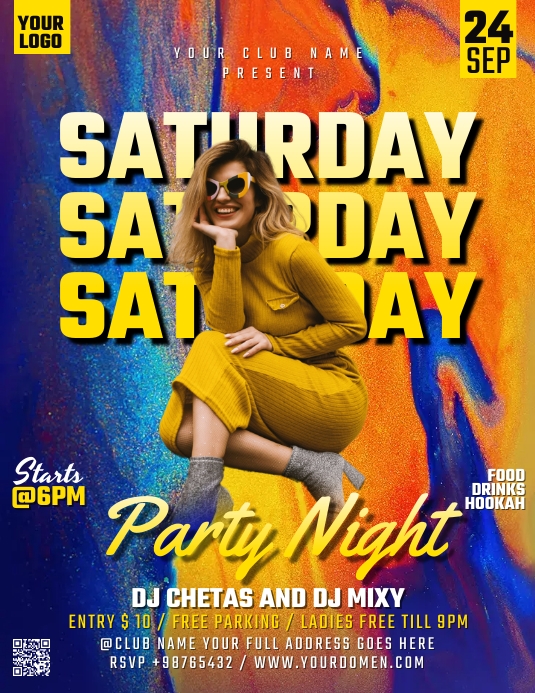 Copy of SATURDAY NIGHT PARTY | PosterMyWall