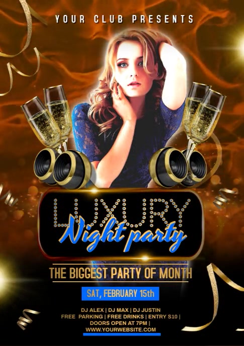 LUXURY NIGHT PARTY Template | PosterMyWall