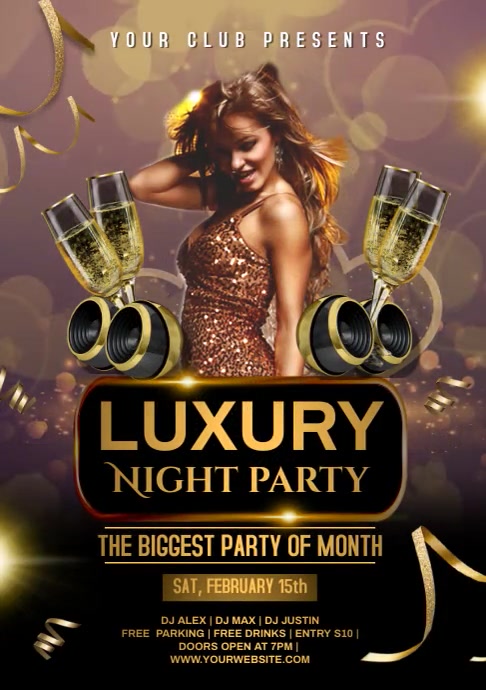 LUXURY NIGHT PARTY Template | PosterMyWall