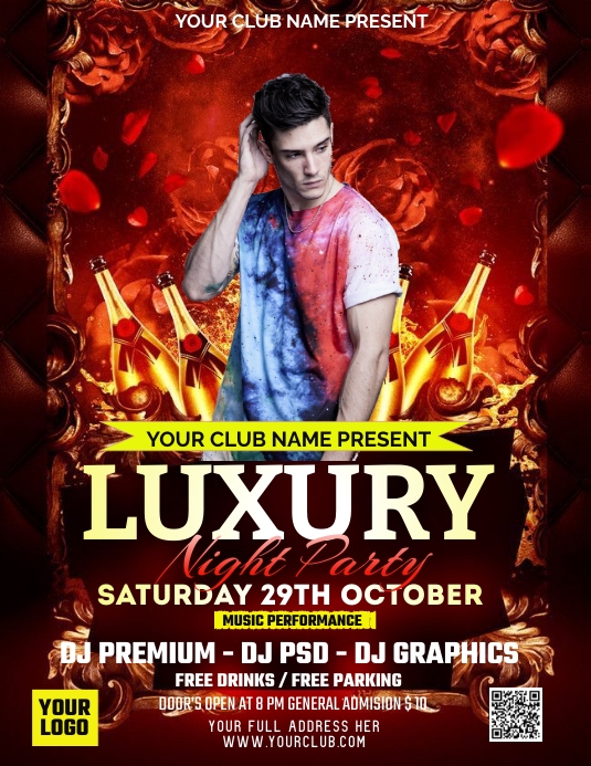 LUXURY NIGHT PARTY Template | PosterMyWall