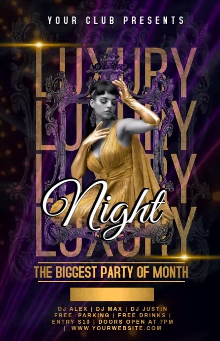 LUXURY NIGHT PARTY Template | PosterMyWall