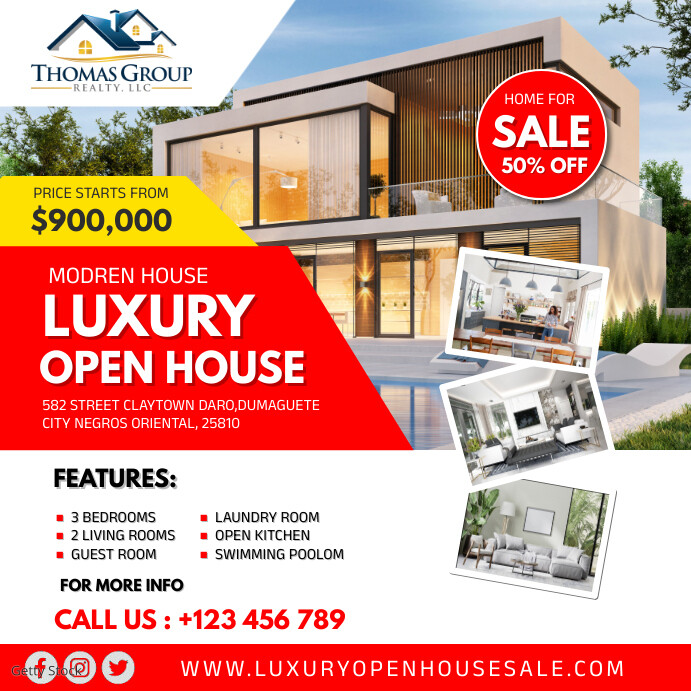 Luxury Open House Instagram post Template | PosterMyWall