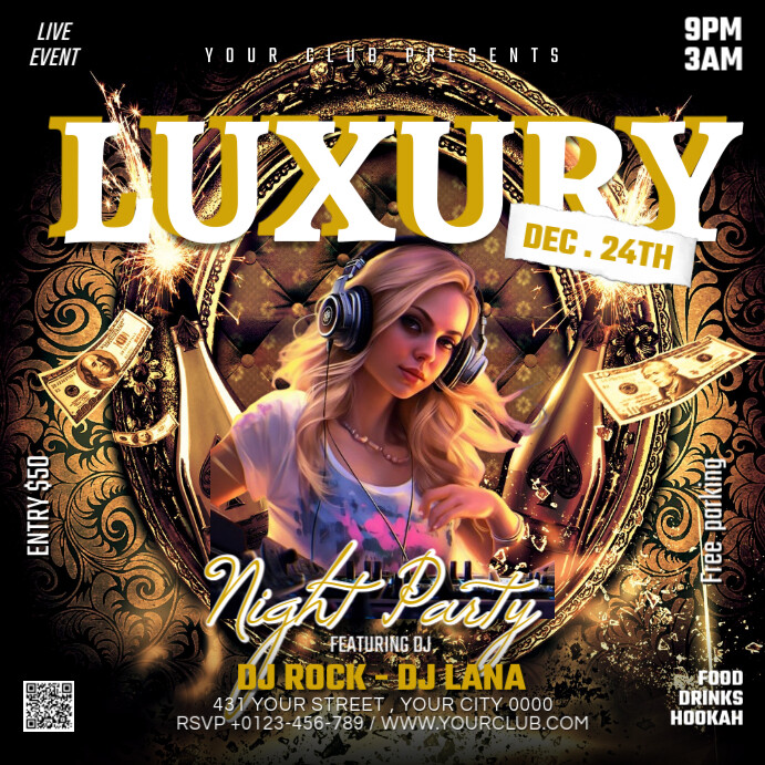 Copy of Luxury party | PosterMyWall