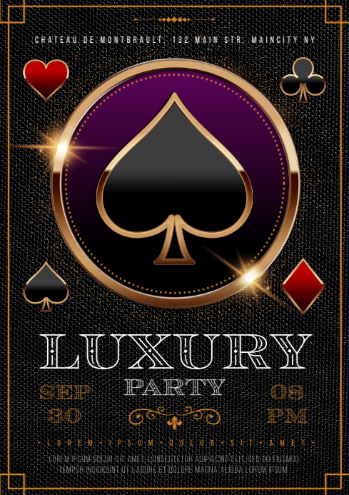 LUXURY PARTY POSTER Template | PosterMyWall