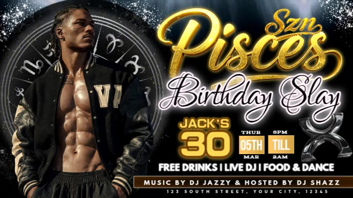 Luxury Pisces Club Experience Template | PosterMyWall