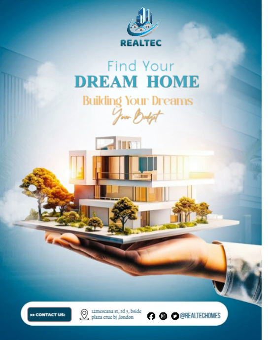 Luxury Property Poster Template – Minimalist Real Estate Ad Design ...