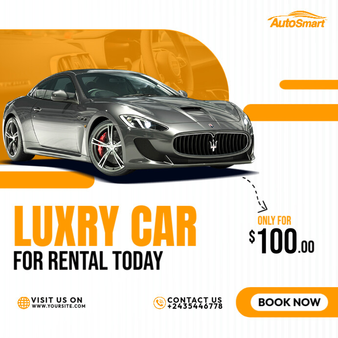 Luxury Rental Car Template | PosterMyWall