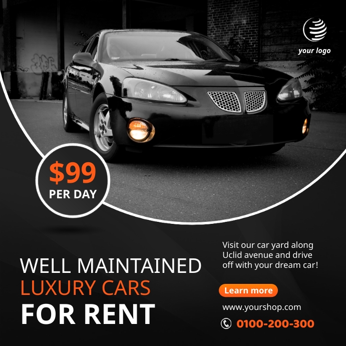 Copy of Luxury rental cars | PosterMyWall