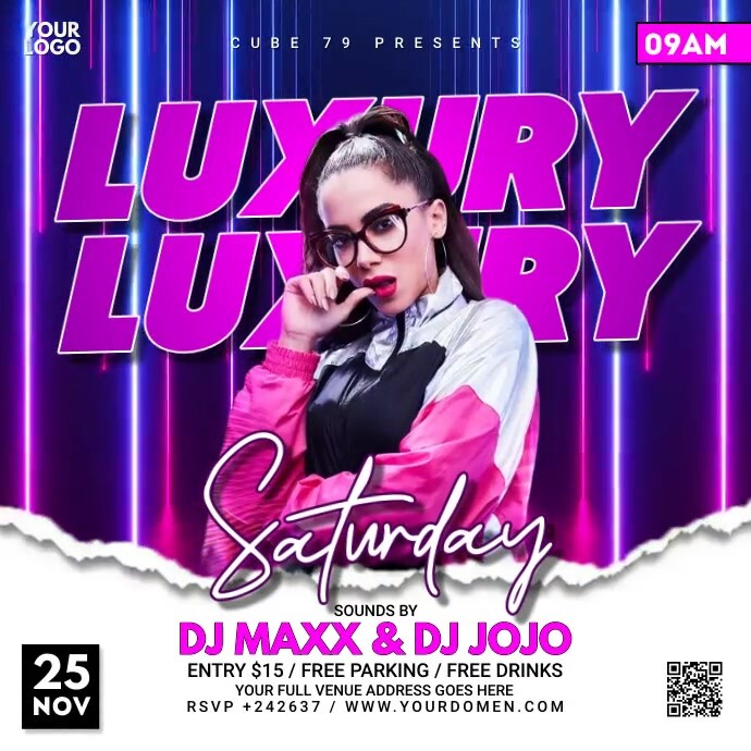 Luxury Saturday Templat | PosterMyWall