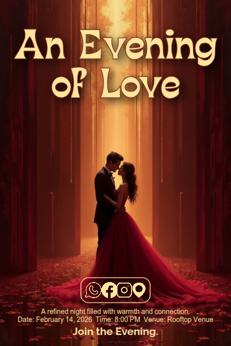 Plantilla de Luxury Valentine Poster Template | PosterMyWall