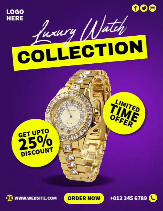 Luxury Watch Template | PosterMyWall