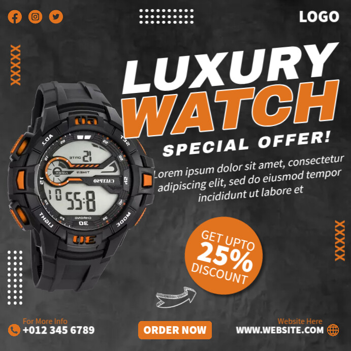 Luxury Watch Template | PosterMyWall