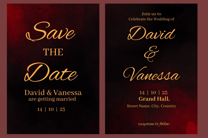 Luxury Wedding Card Template | PosterMyWall