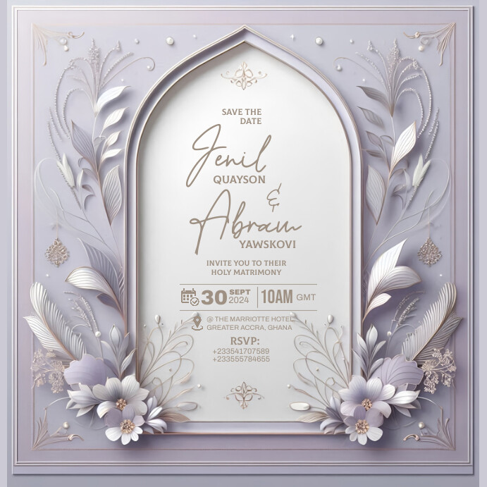 Luxury Wedding Invitation Template | PosterMyWall