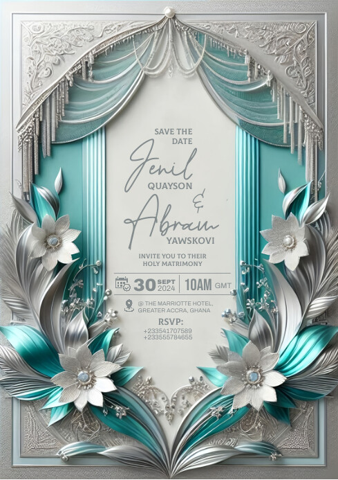 Luxury wedding invitation Template | PosterMyWall