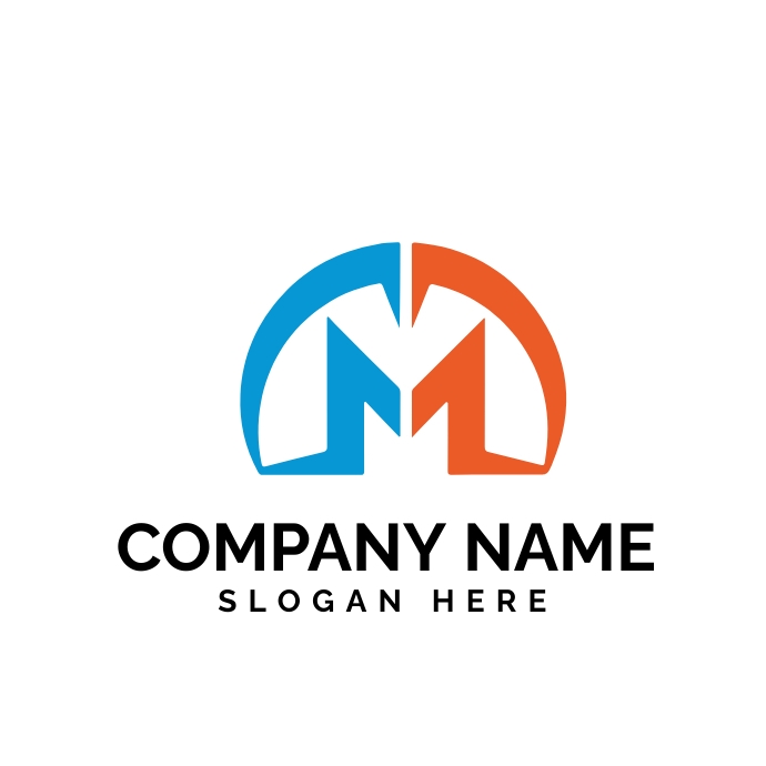 M logo design| Company logo Template | PosterMyWall