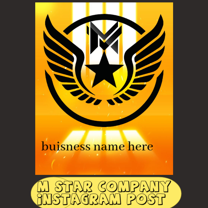 m star buisness instagram post Template | PosterMyWall