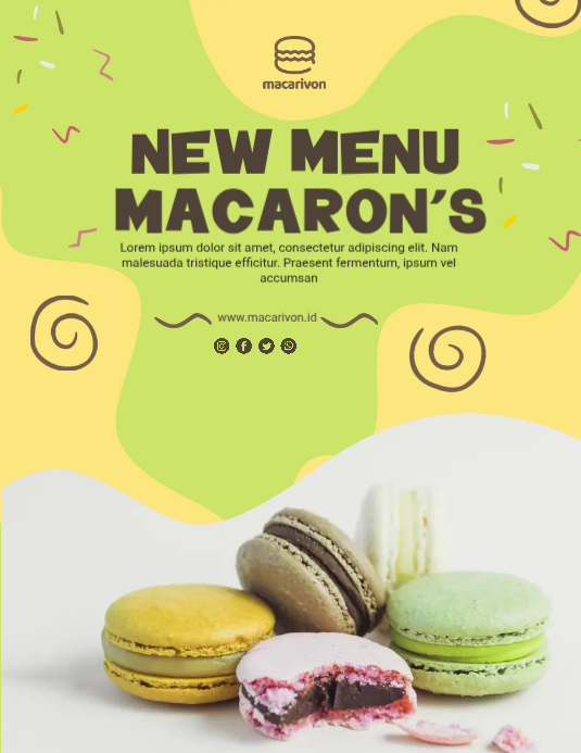Copy of Macaron's Food Cover | PosterMyWall