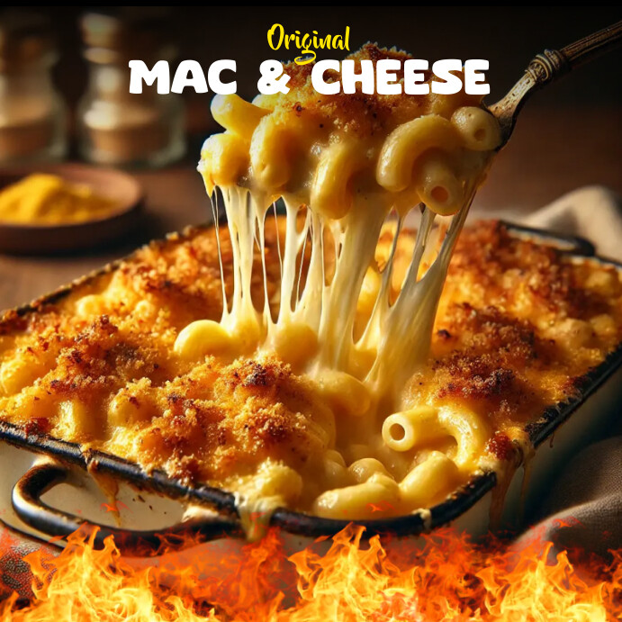 Macaroni and Cheese Instagram Ad Mac & Cheese Template | PosterMyWall