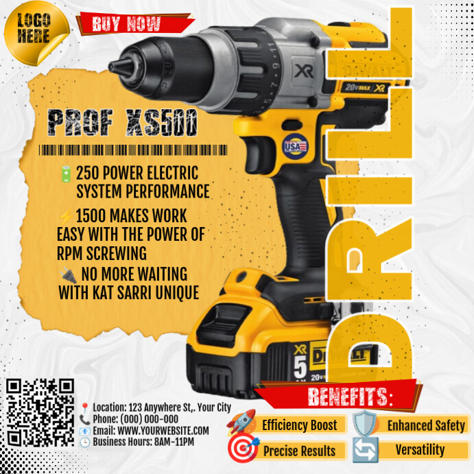 Machine Drill Flyer Template | PosterMyWall