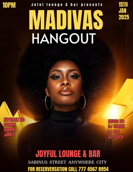 Copy of Madivas hangout | PosterMyWall