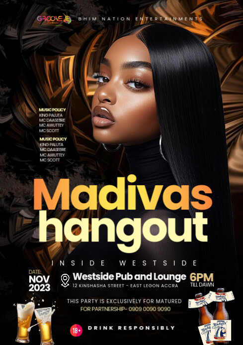 Madivas Hangout Party Design Template | PosterMyWall
