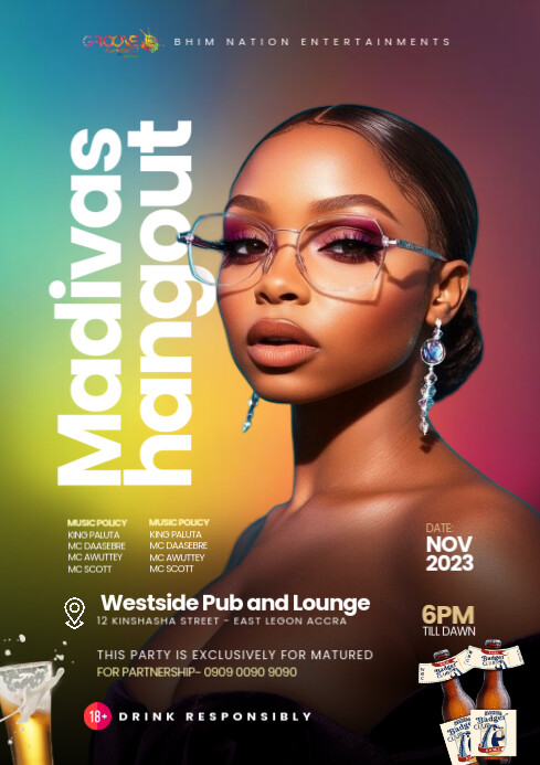 Madivas Hangout Party Design Template | PosterMyWall