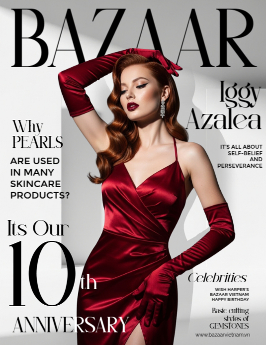 Magazine BAZAAR Anniversary Template | PosterMyWall