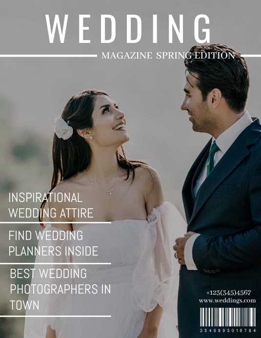 Contoh Majalah Wedding Business Magazine Cover Template Design