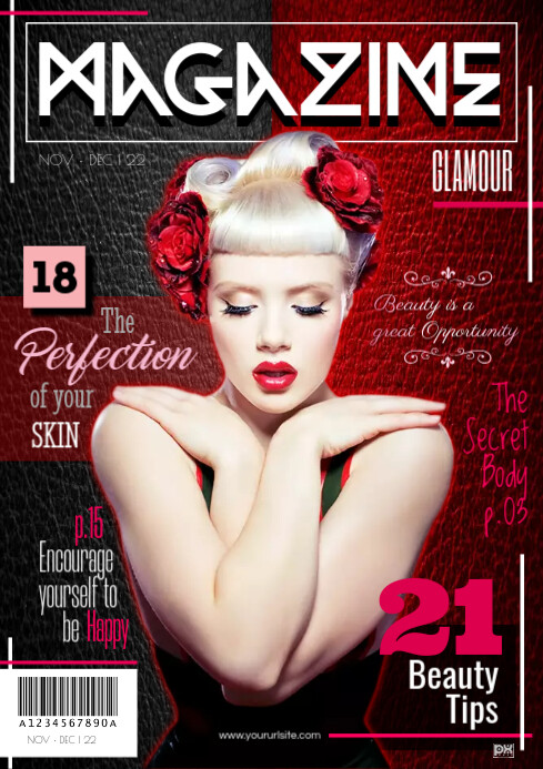 Magazine Glamour | 001 Template | PosterMyWall